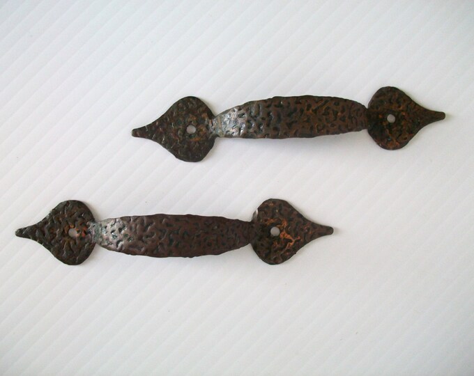2 Vintage Drawer Pulls . Vintage Rustic Home Improvement Accent Cabinet ...