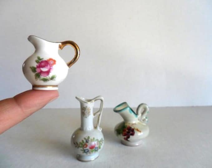 Trio of Vintage Miniature Ceramic Serving Pieces . All Signed . Tiny ...