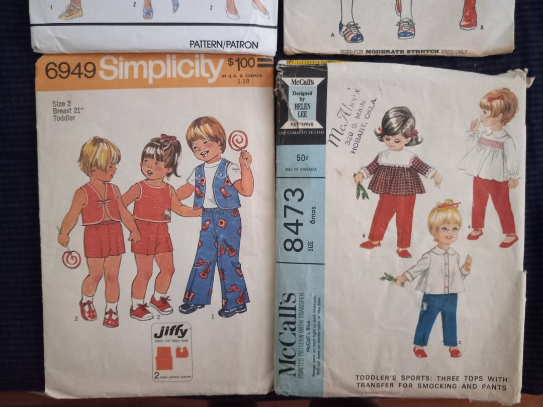 Butterick 4037 Girls Size 4 Simplicity 6049 Size 2 Toddler Simplicity ...