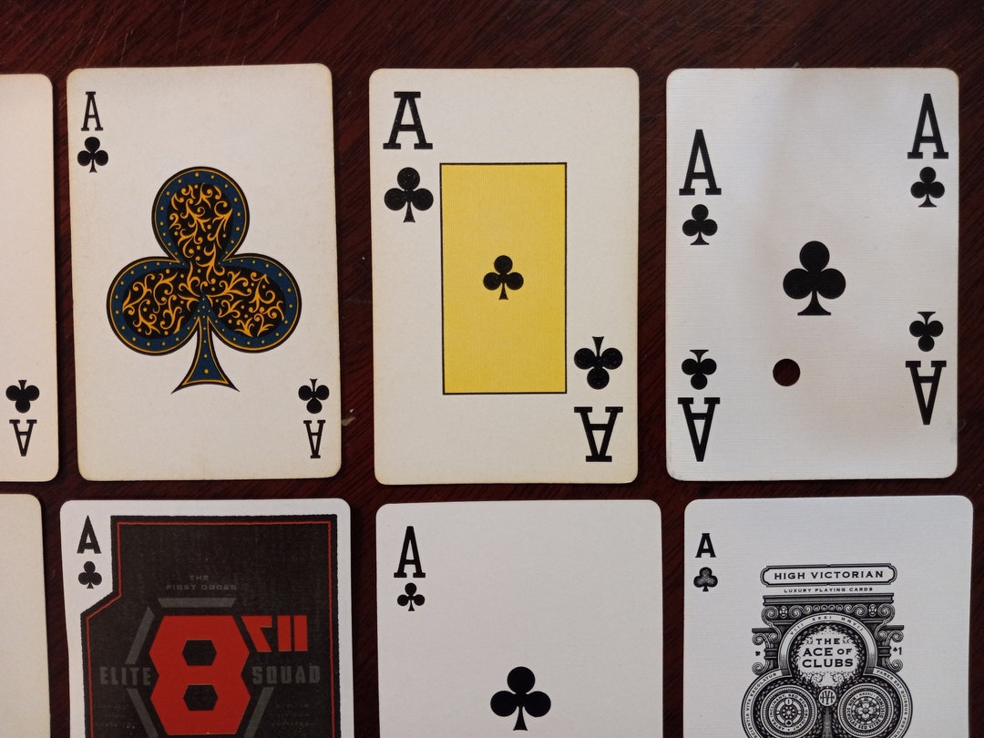 Carte da gioco vintage Ace of Clubs: materiali per collage e fai da te ...