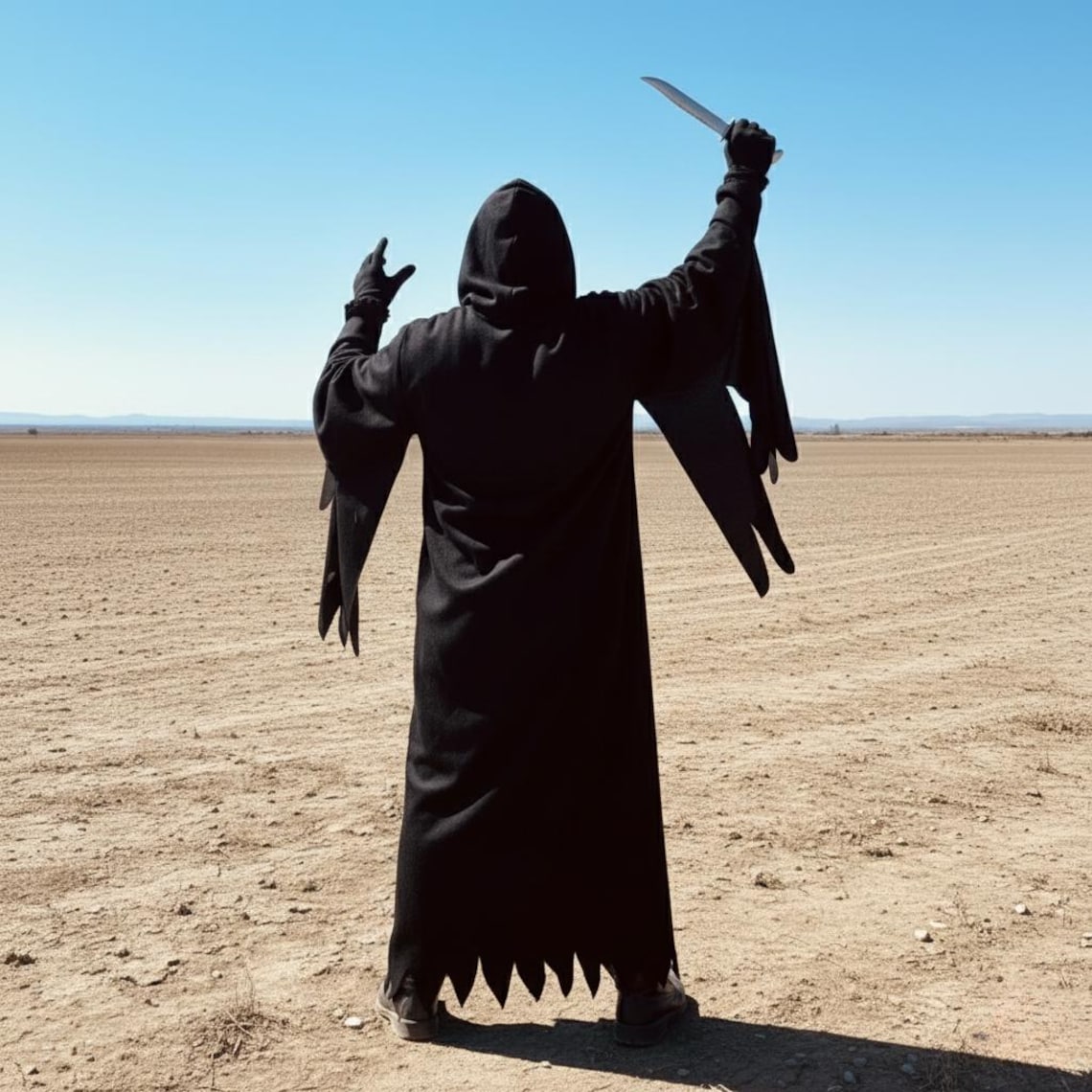 Scream Robe, Black Ghostface Robe, Halloween Scream Cosplay Robe ...
