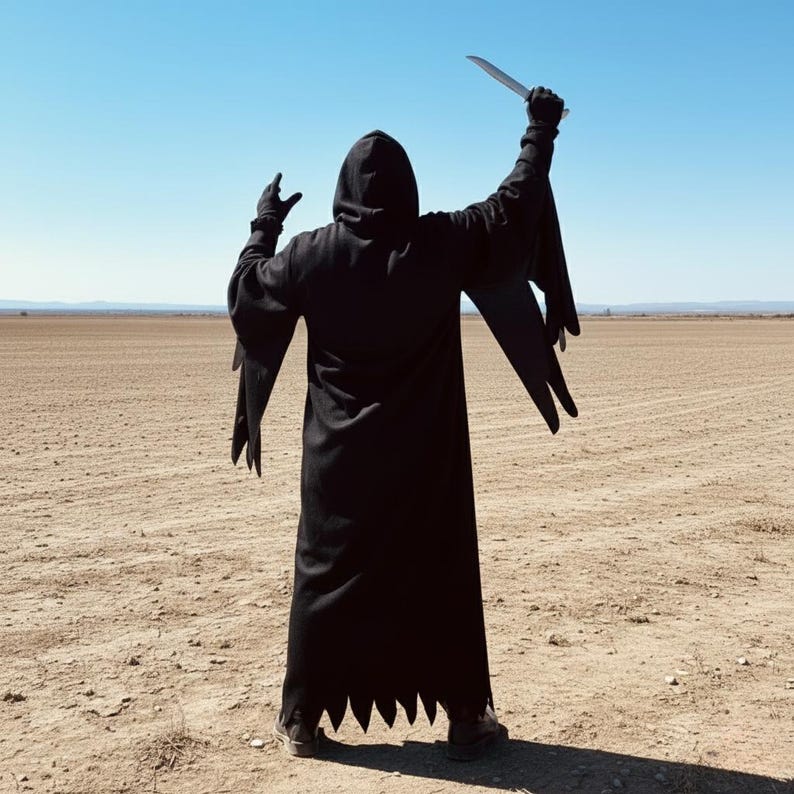 Scream Robe, Black Ghostface Robe, Halloween Scream Cosplay Robe ...