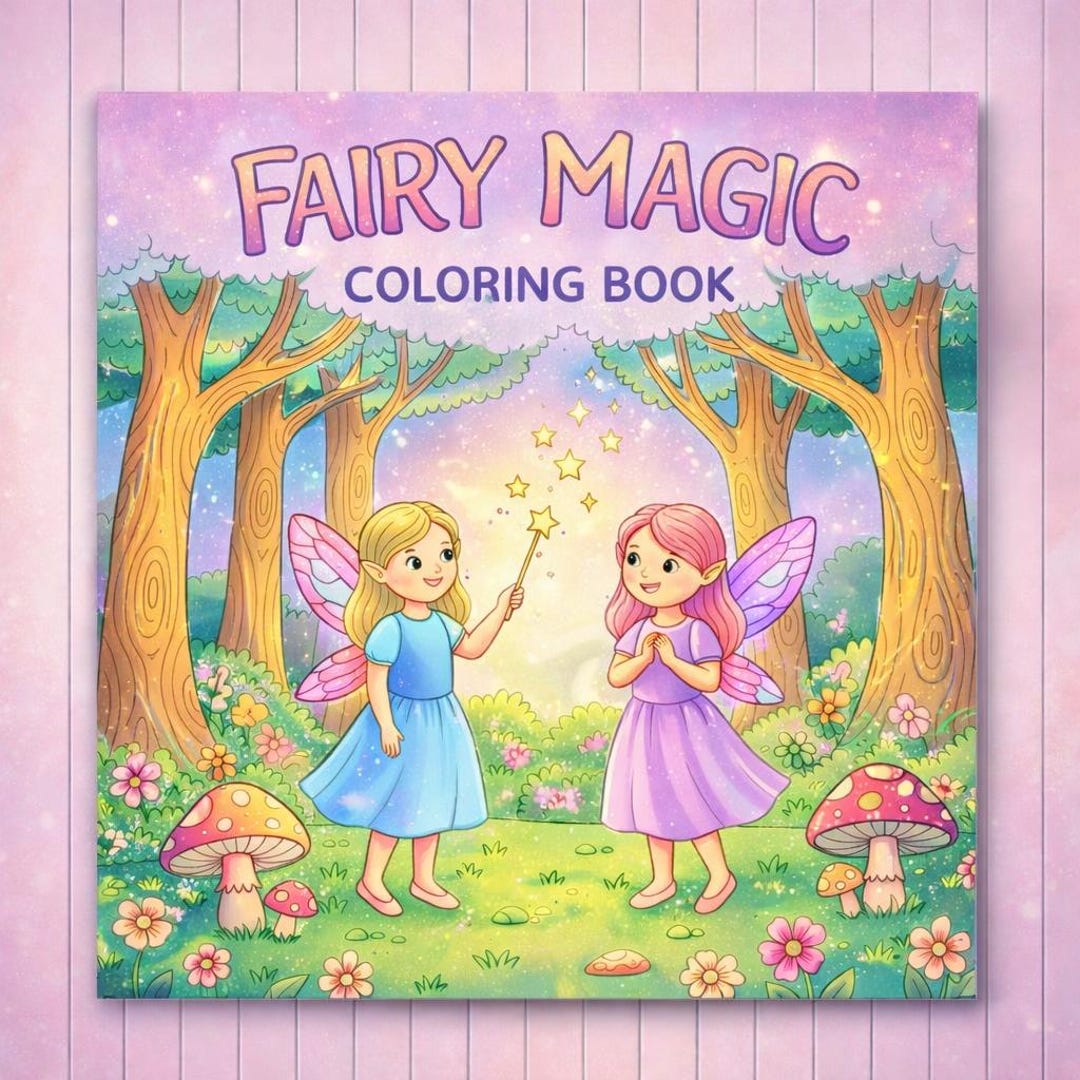 Fairy Coloring Book for Kids | 30 Magical Fantasy Pages (printable PNG ...