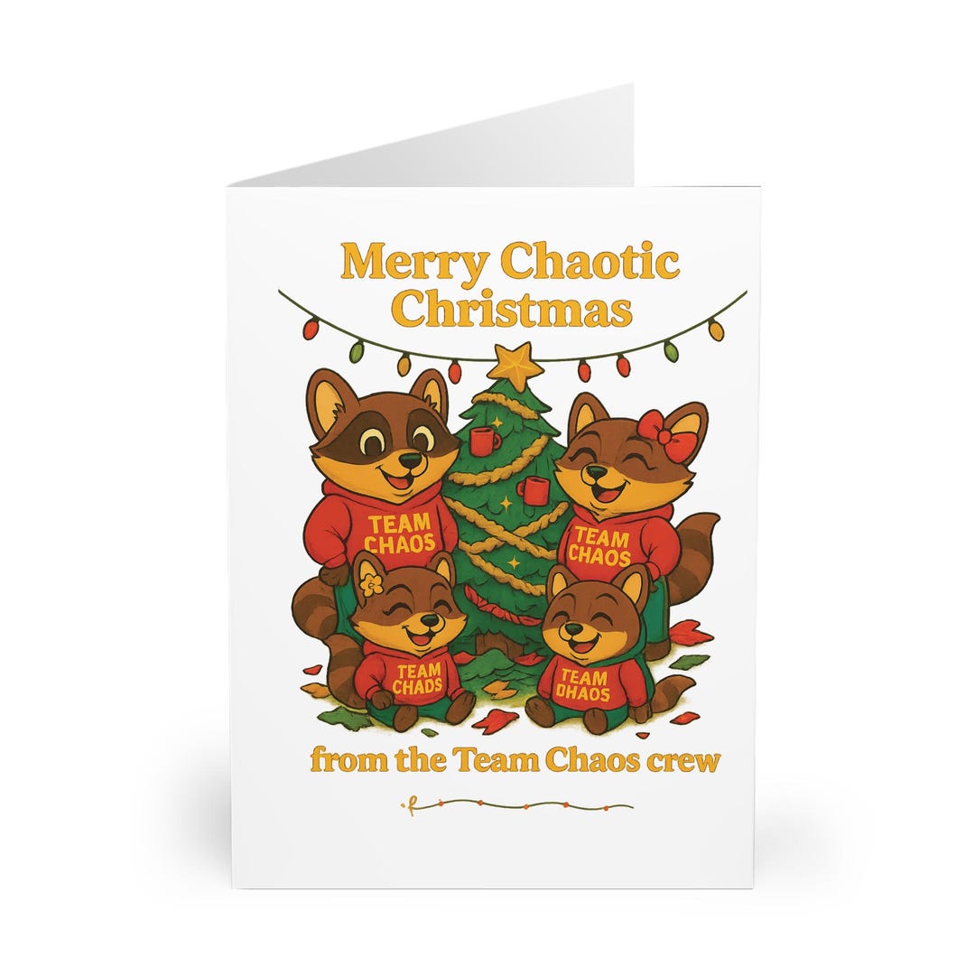 Funny ADHD Christmas Card Pack Merry Chaotic Christmas | Team Chaos ...