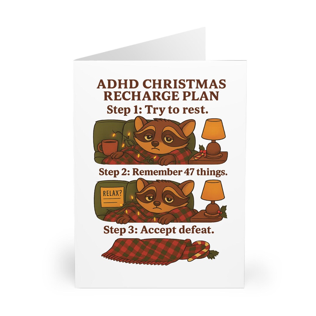 Funny ADHD Christmas Card Pack | Neurodivergent Humor - Etsy UK