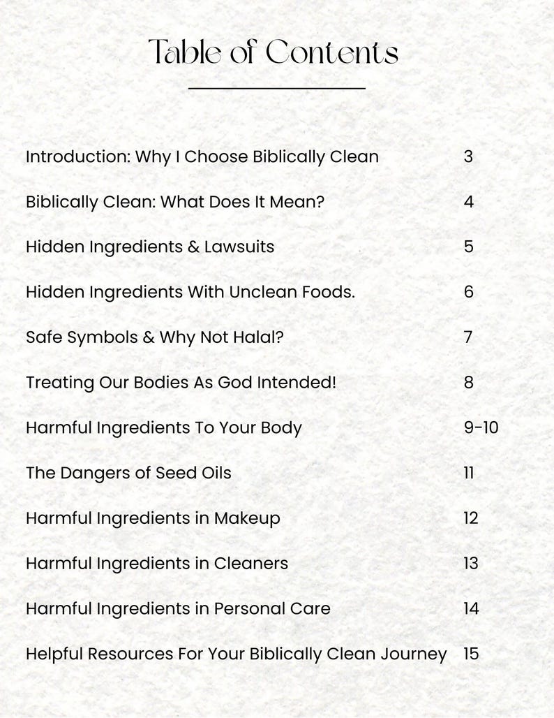 Biblically Clean: an E-book Guide for Biblical Living | Digital ...