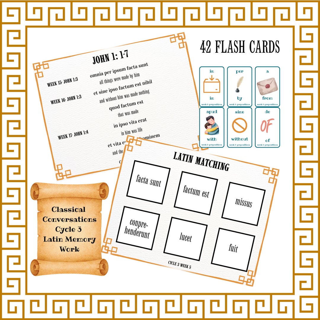 Classical Conversations Cycle 3 Latin Memory Work Homeschool Co-op ...