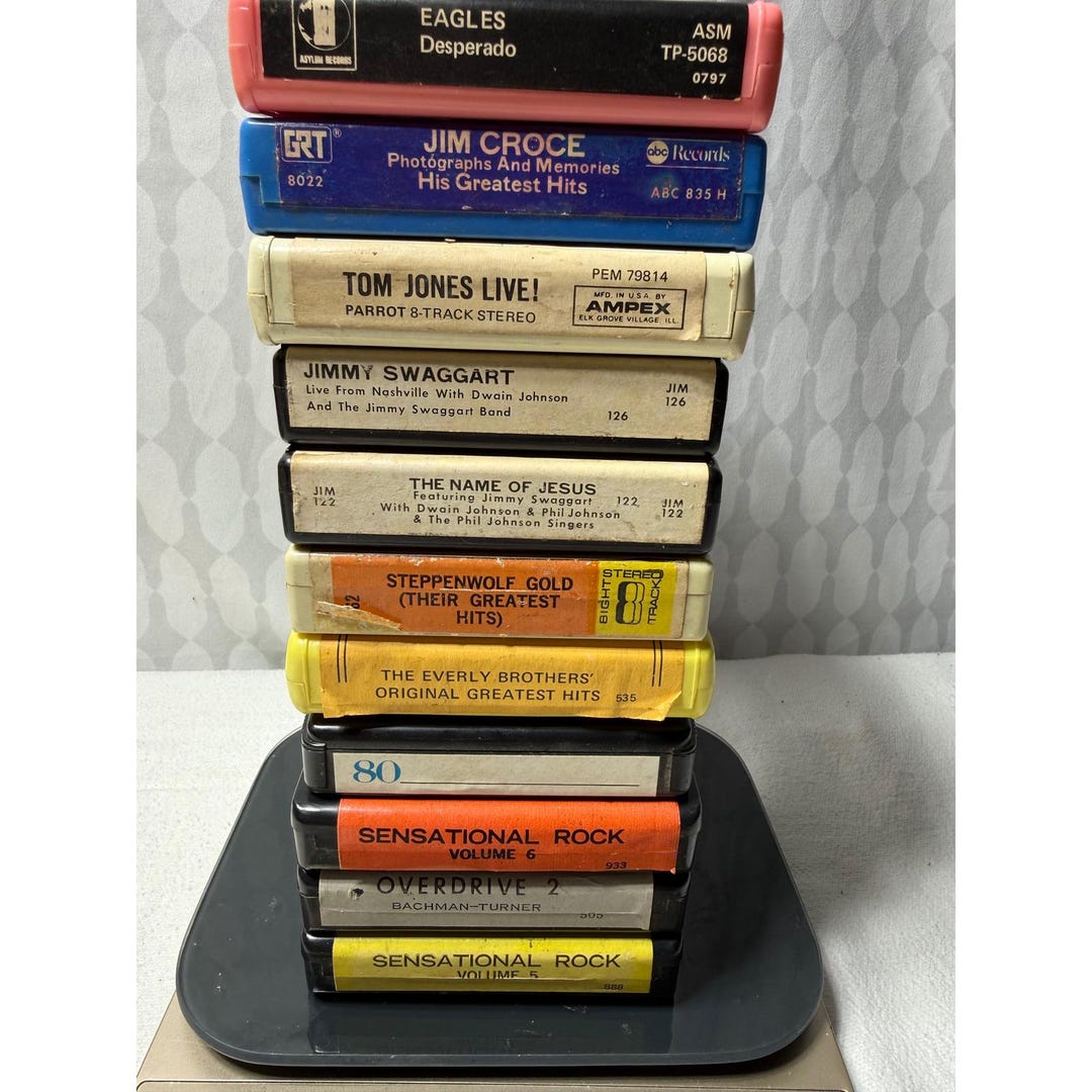 Lot of 11- 8 Track Tapes Eagles Jim Croce Tom Jones Steppenwolf Everly ...