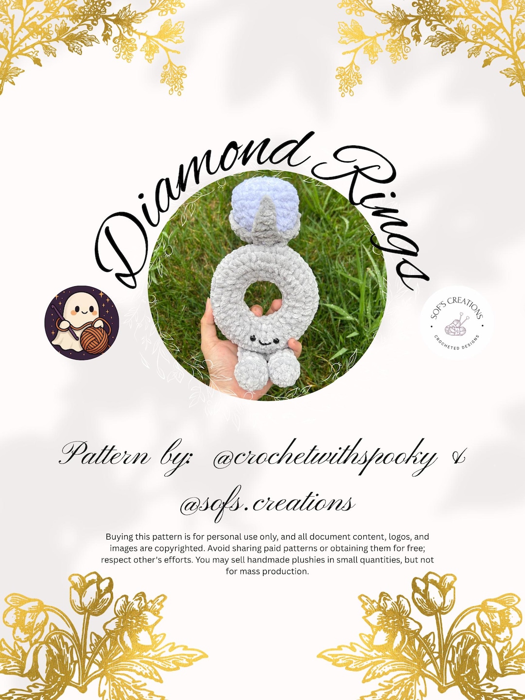 Diamond Ring Crochet Plushie Pattern| Crochetwithspooky X Sofs ...