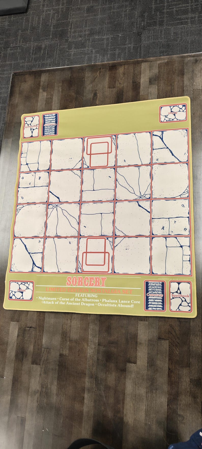 2 Player Sorcery Trading Card Game Grid Playmat With Dungeon Squares - Etsy