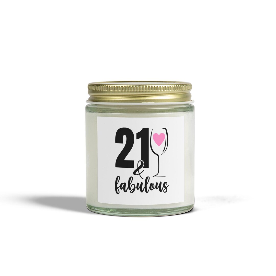 21st Birthday Scented Candle: Coconut Apricot Wax, Fraser Fir - Etsy
