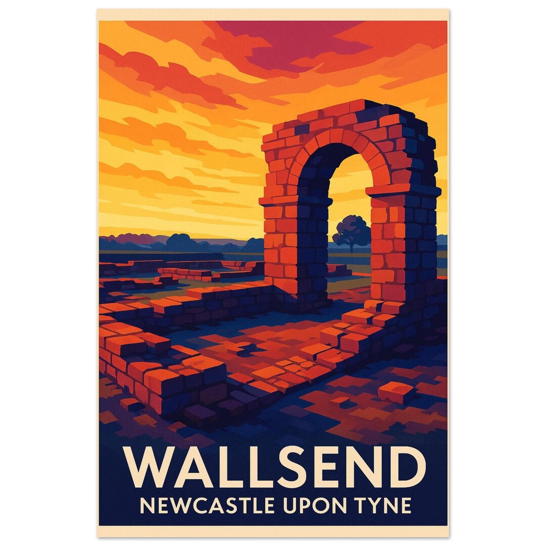 Wallsend Vintage Travel Poster – North East Wall Art Print - Etsy