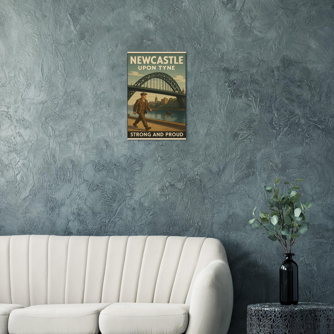 Newcastle Art Print | Vintage Tyne Bridge & Grey Street Illustration - Etsy