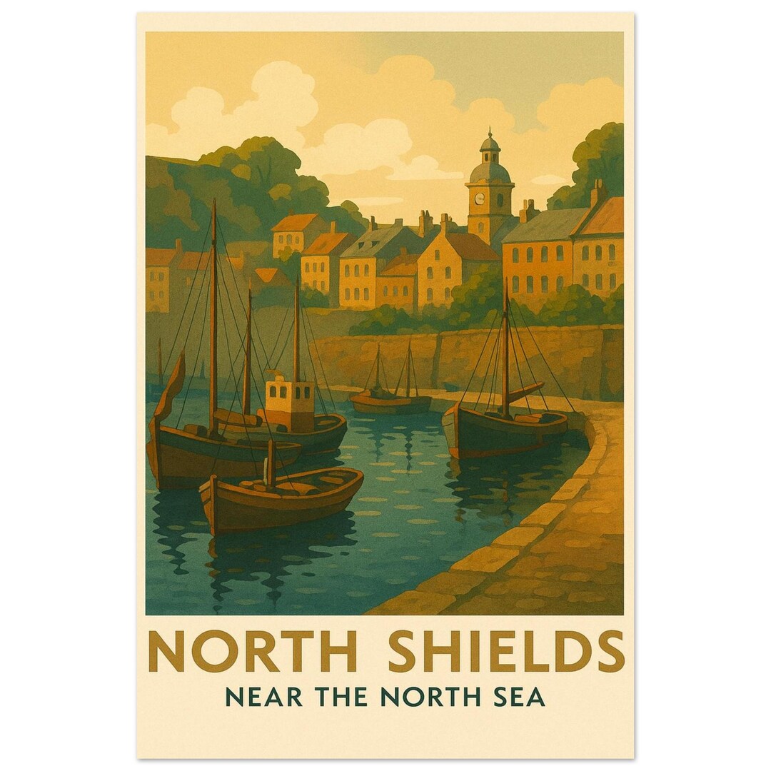 North Shields Art Print | Fish Quay Poster | North East Coast Wall Art ...