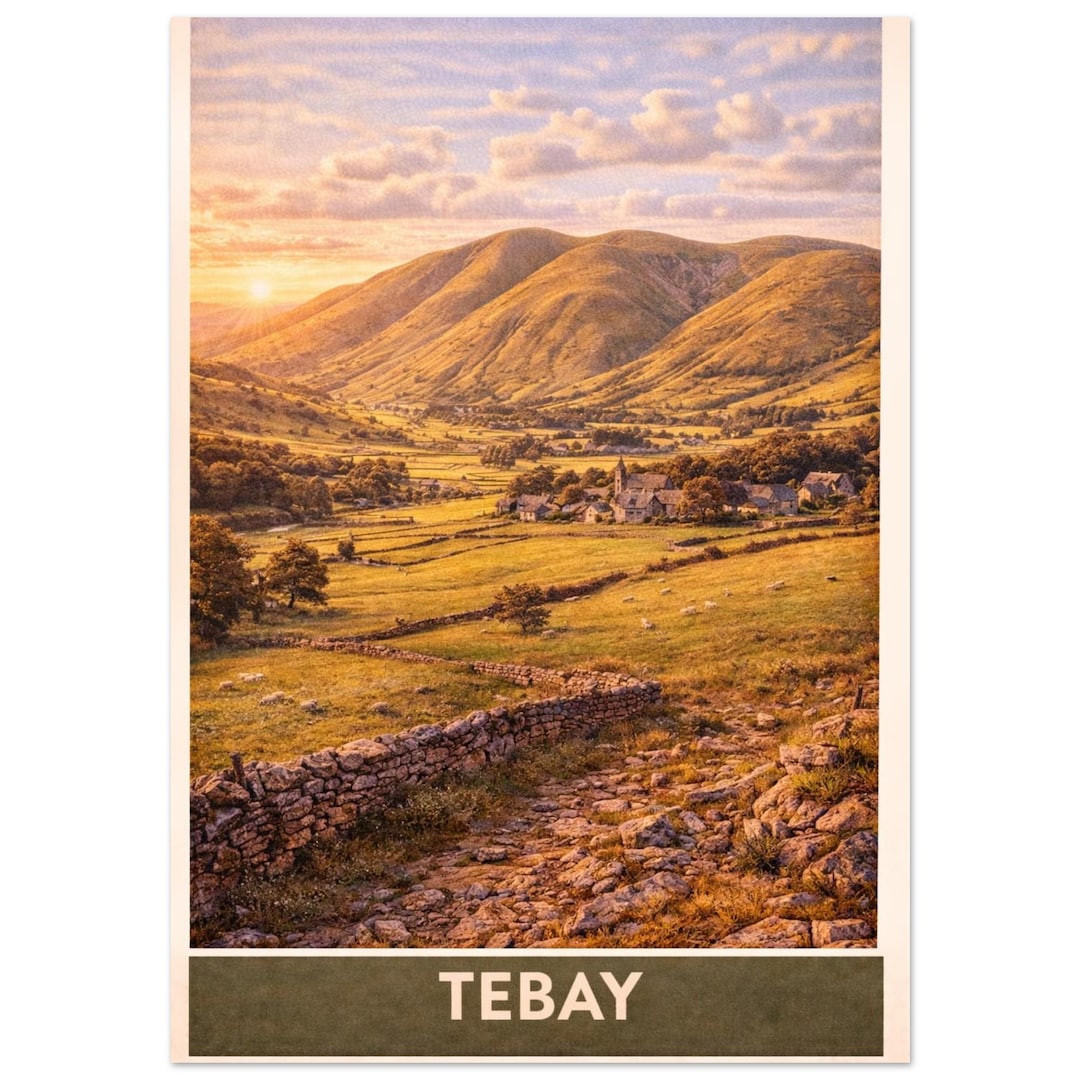 Tebay Wall Art Print – Cumbria Village Travel Poster, A2 A3 A4 - Etsy