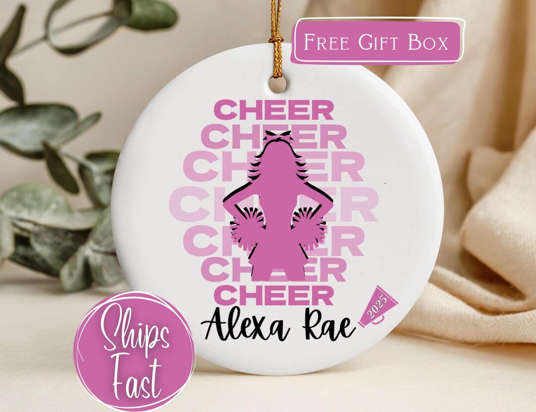 Personalized Cheerleader Ornament, Custom Cheer Team Gift - Etsy