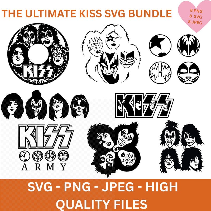 Kiss Face Template - Etsy