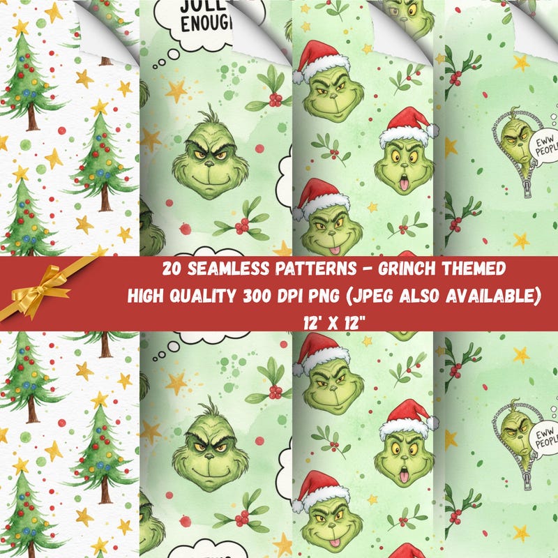 Christmas Grinch Nail Design - Etsy UK