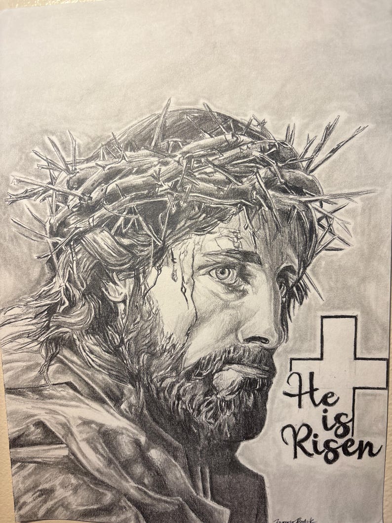 Realistic Pencil Drawing of Jesus | Fine Art Print | Christian Wall Art ...