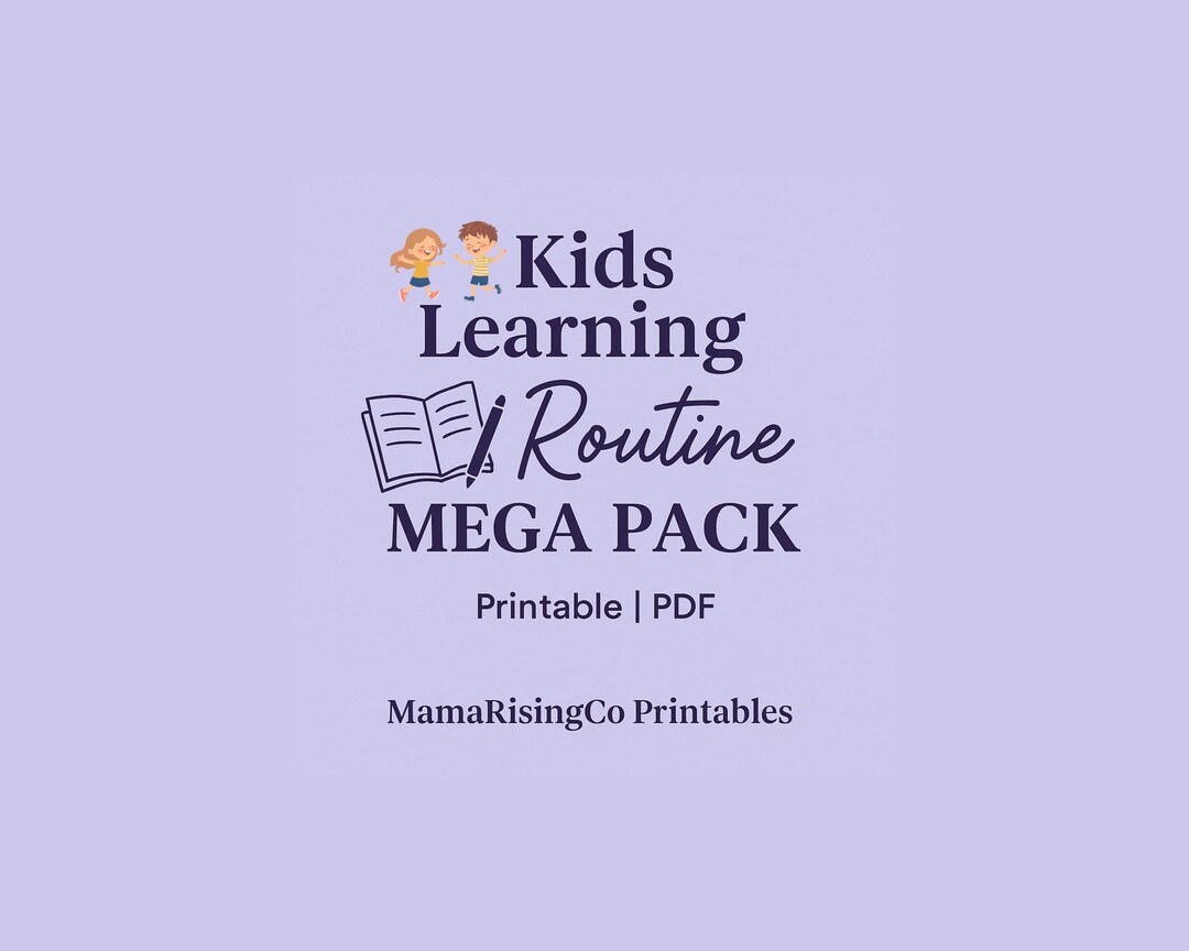 Kids Learning & Routine Mega Pack | Homeschool Printable Planner ...