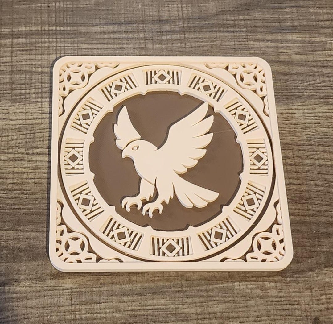 3D Printed Falcon One Nation Zodiac Coaster - Etsy