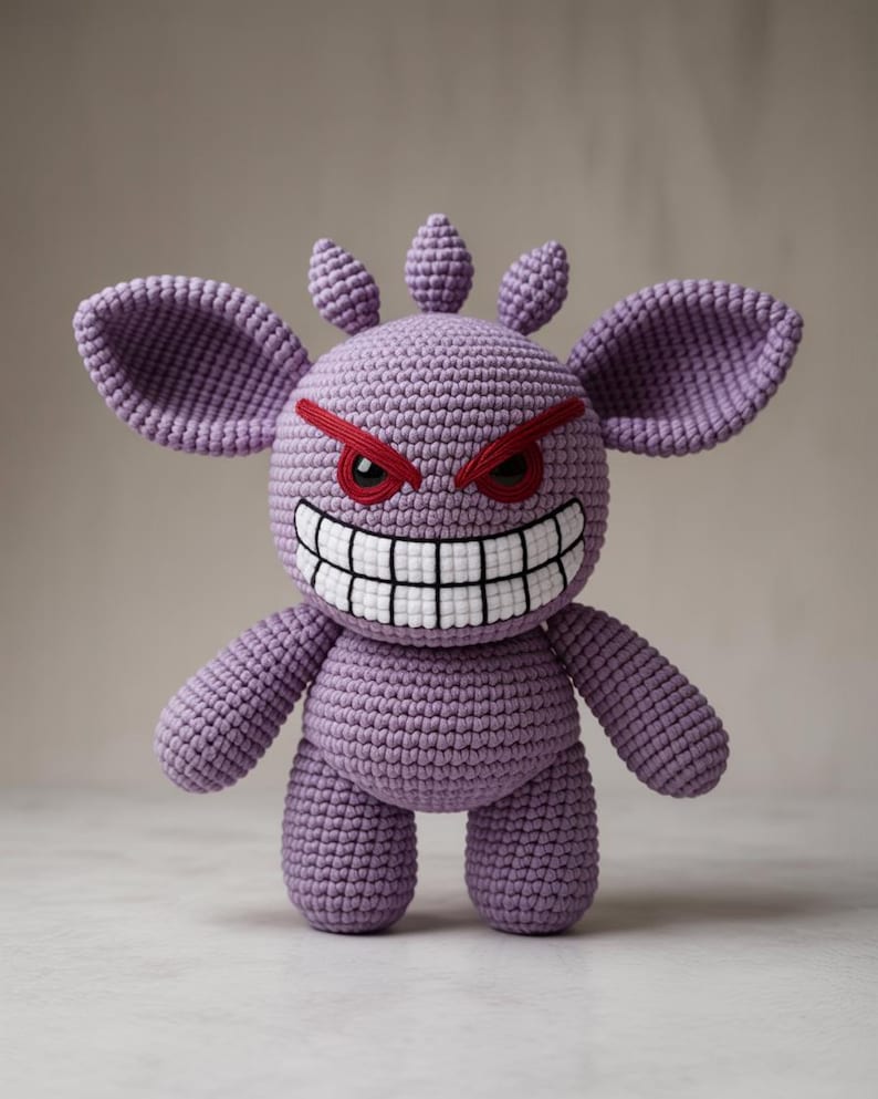 Gengar Crochet Pattern PDF, Cute Gengar Pokemon Amigurumi Plushie, DIY ...