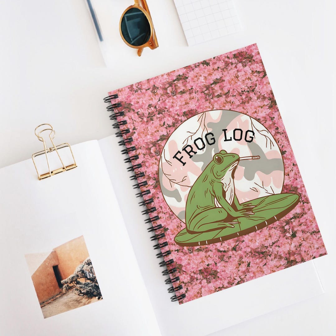 Frog Log Spiral Notebook - Quirky Journal for Nature Lovers & College ...