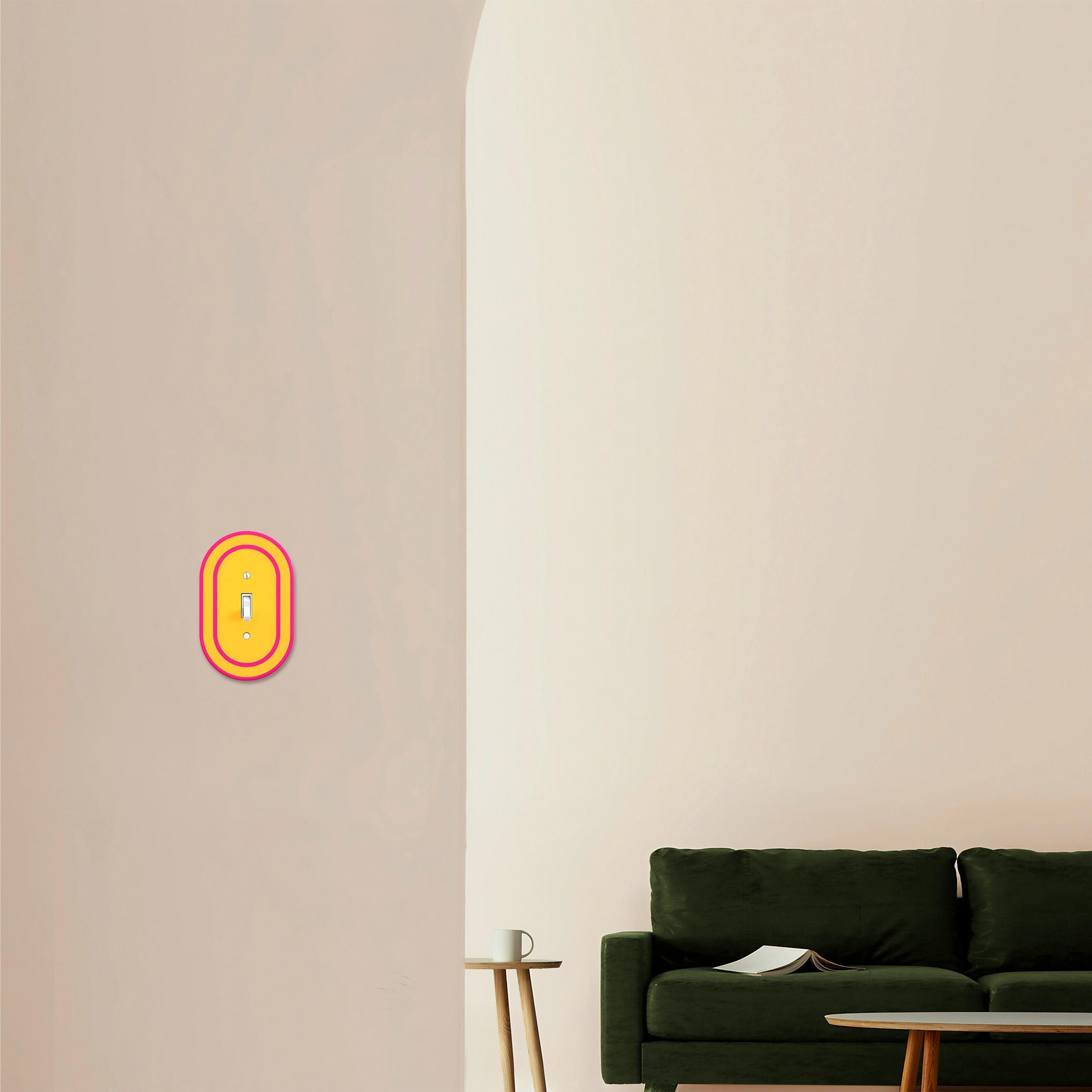 Oval Light Switch Cover Plate in 2 Tone Colors | Unique Textured Toggle ...