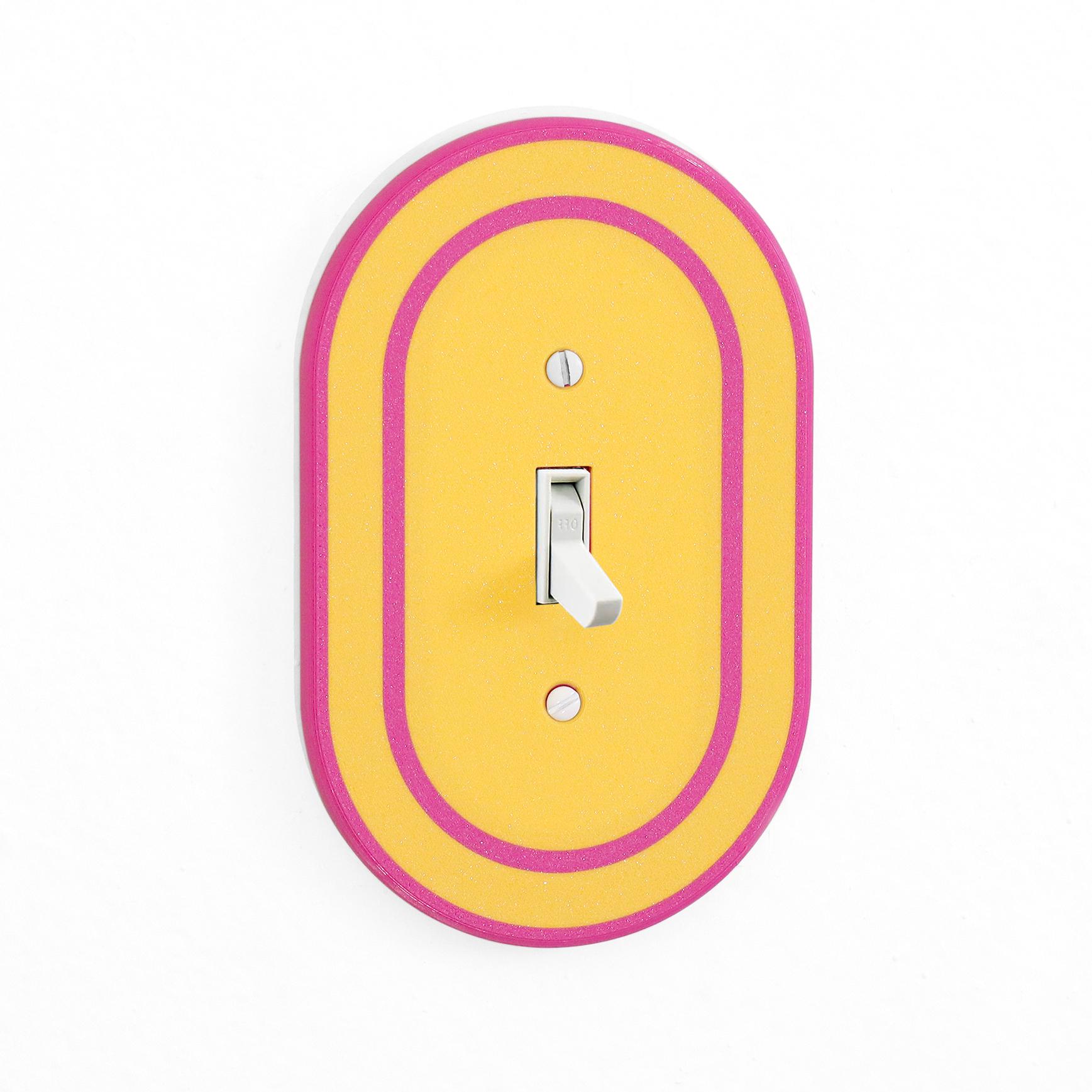 Oval Light Switch Cover Plate in 2 Tone Colors | Unique Textured Toggle ...