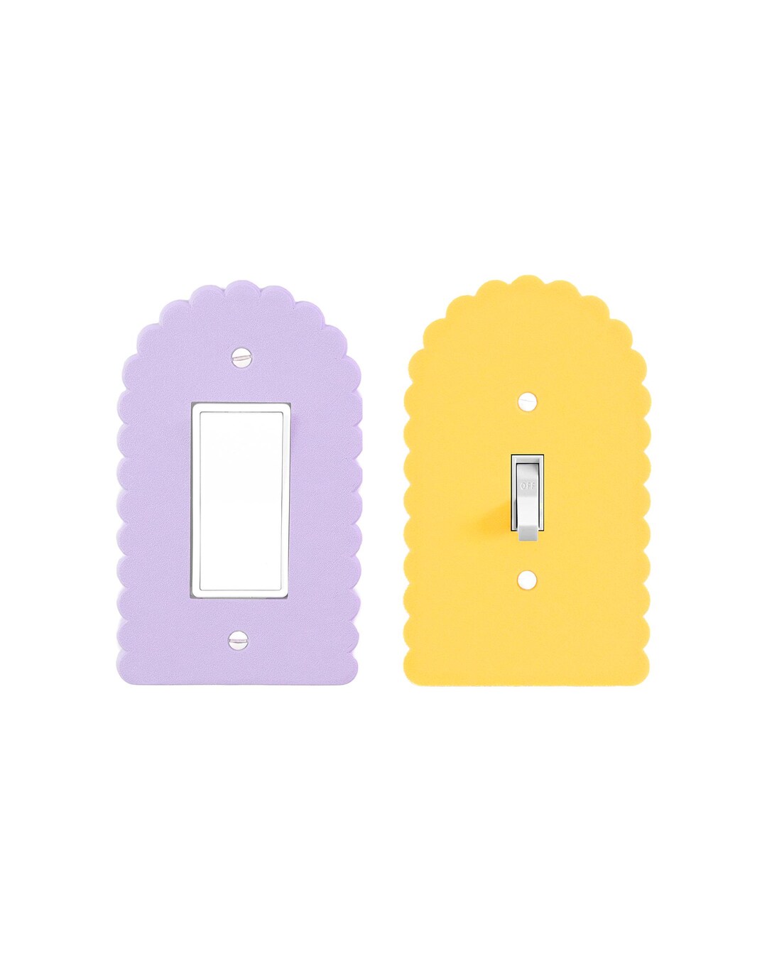 Scalloped Arch Modern Light Switch Cover Plate | Fun Colors Textured ...