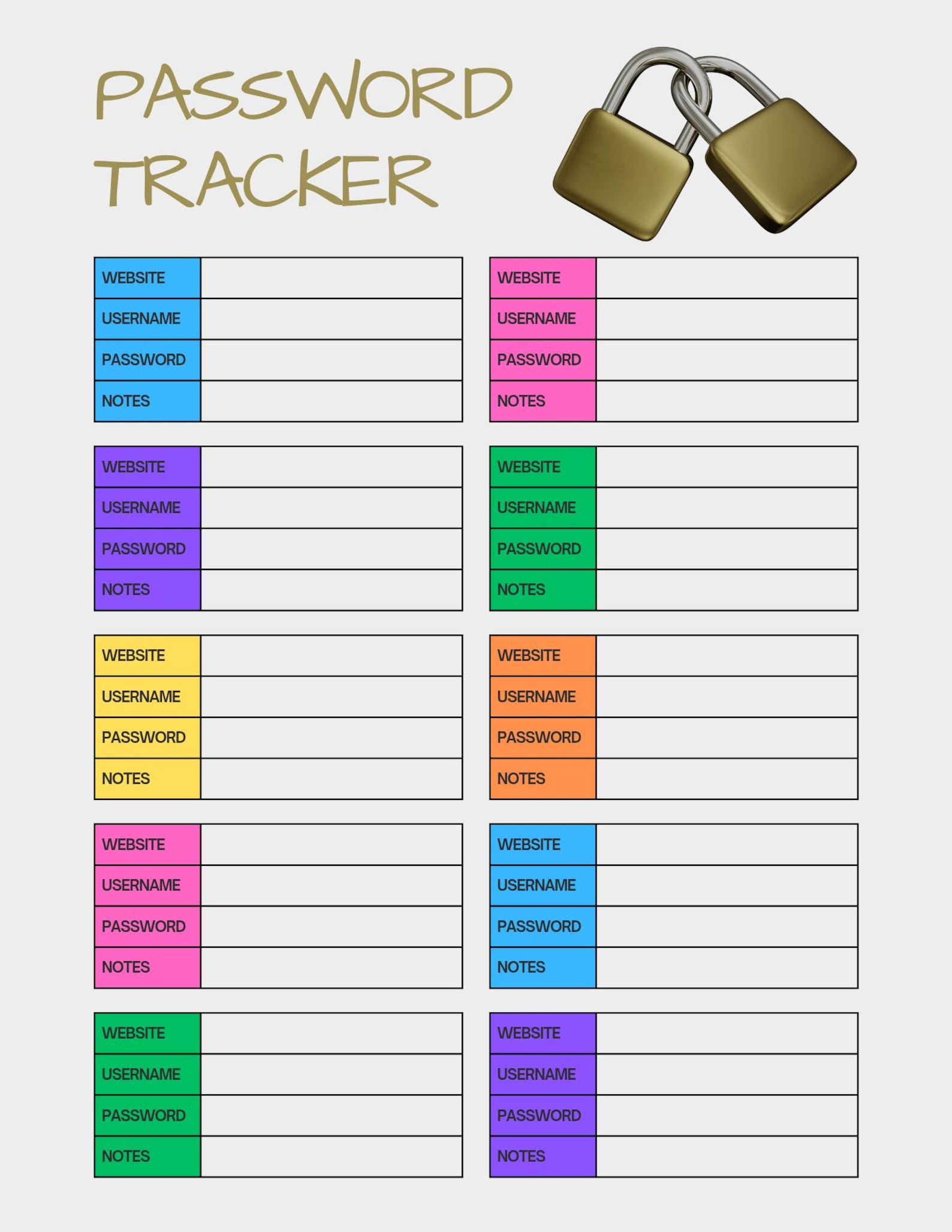 Password Tracker - Etsy