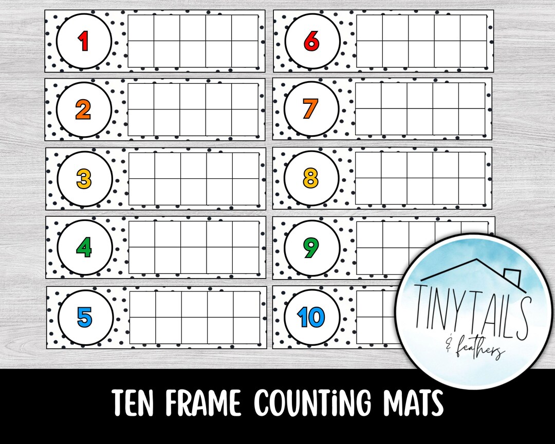 10 Frame Counting Mats: Preschool Math (PDF Download) - Etsy