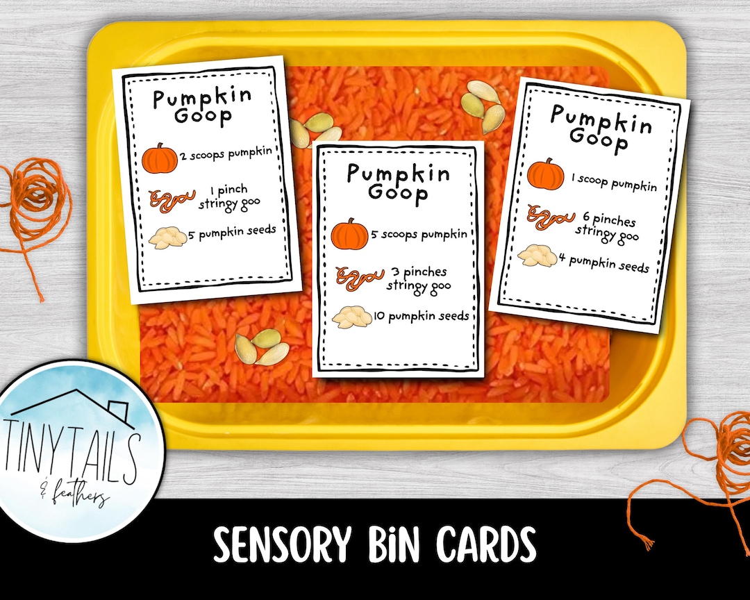 Pumpkin Goop: Sensory Bin Recipe Cards (PDF Download) - Etsy