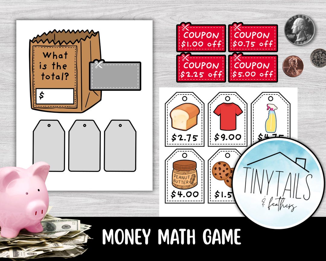 Money Math Game: PDF Printable - Etsy