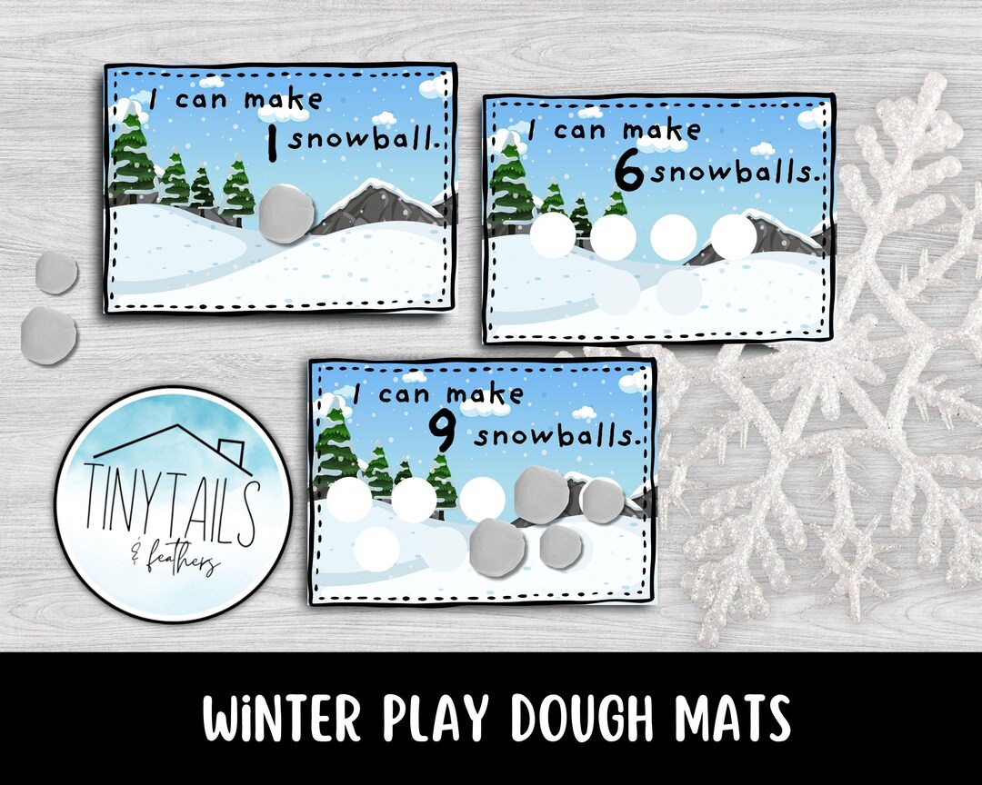 Tapis de pâte à modeler : compter les boules de neige : mathématiques d ...