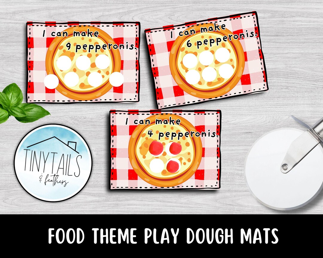 Pizza Counting Play Dough Mats: Preschool Math Activity (PDF Download ...