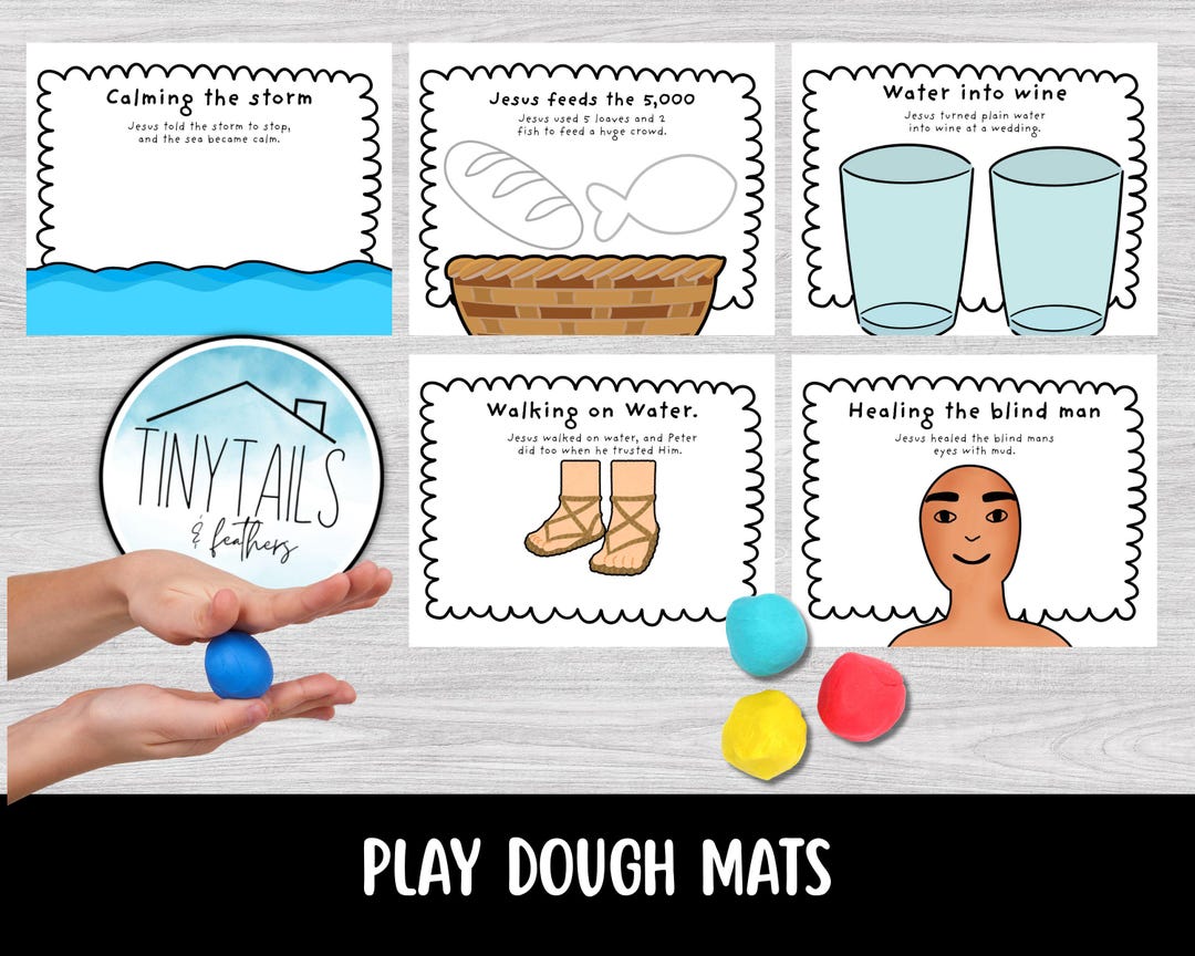 Bible Play Dough Mats: Printable PDF - Etsy UK