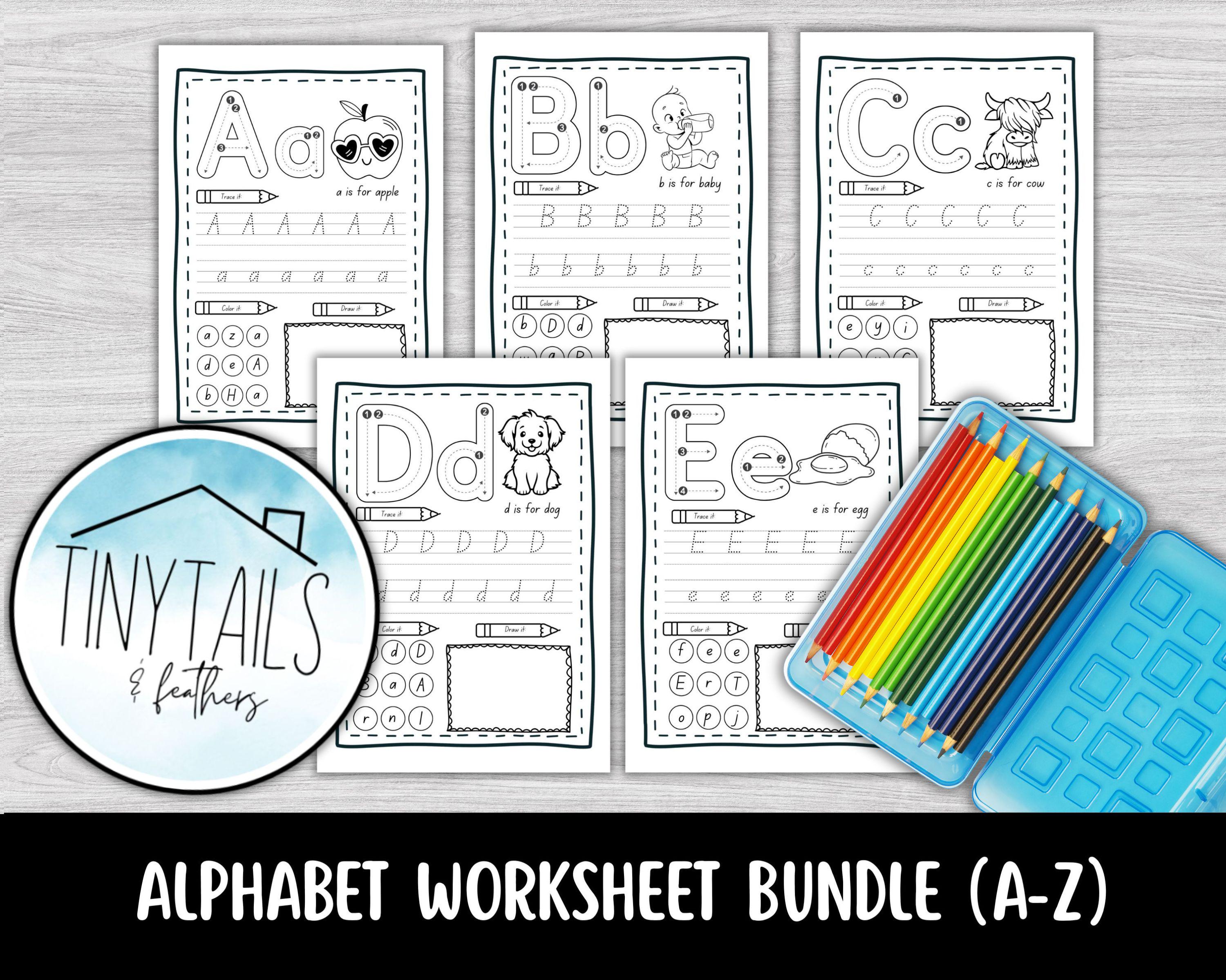 Alphabet Bundle Printable | Letter Worksheets + Dot Marker Pages ...
