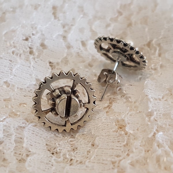 Gear Earrings - Etsy