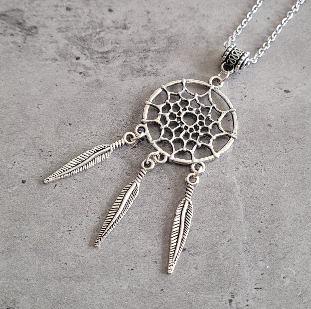 Bohemian Boho Chic Filigree Feathers Dream Catcher Charm Pendant ...
