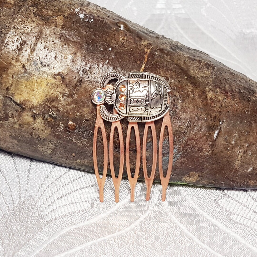 The Scarab - Gothic Steampunk Copper and Silver Hair Accessory Filigree ...