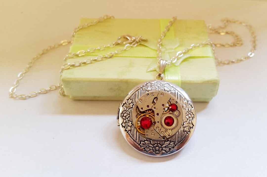 Inside Out - Gothic Steampunk Filigree Silver Clock Watch Gear ...