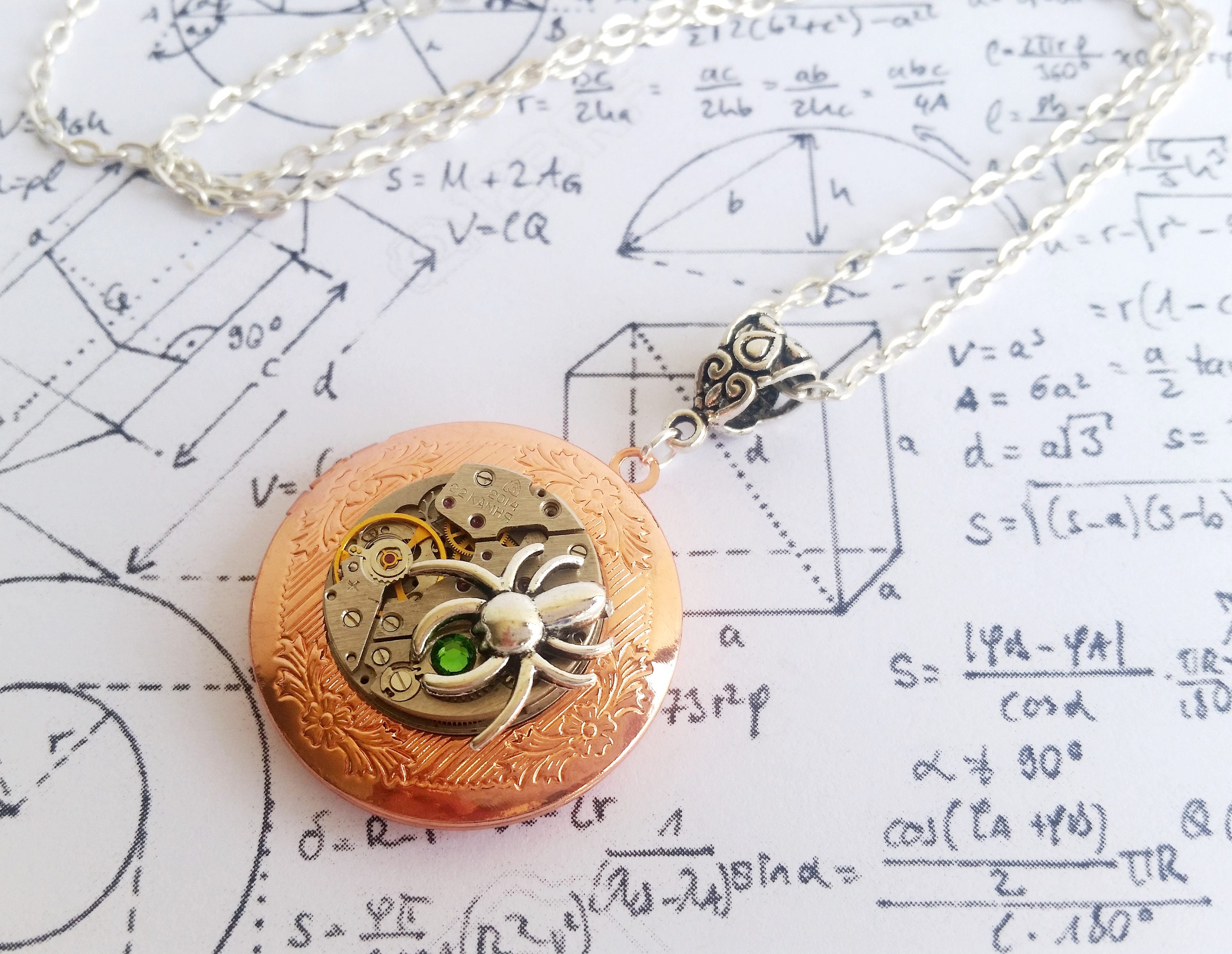 Gothic Steampunk Filigree Spider Silver Clock Watch Gear - Etsy