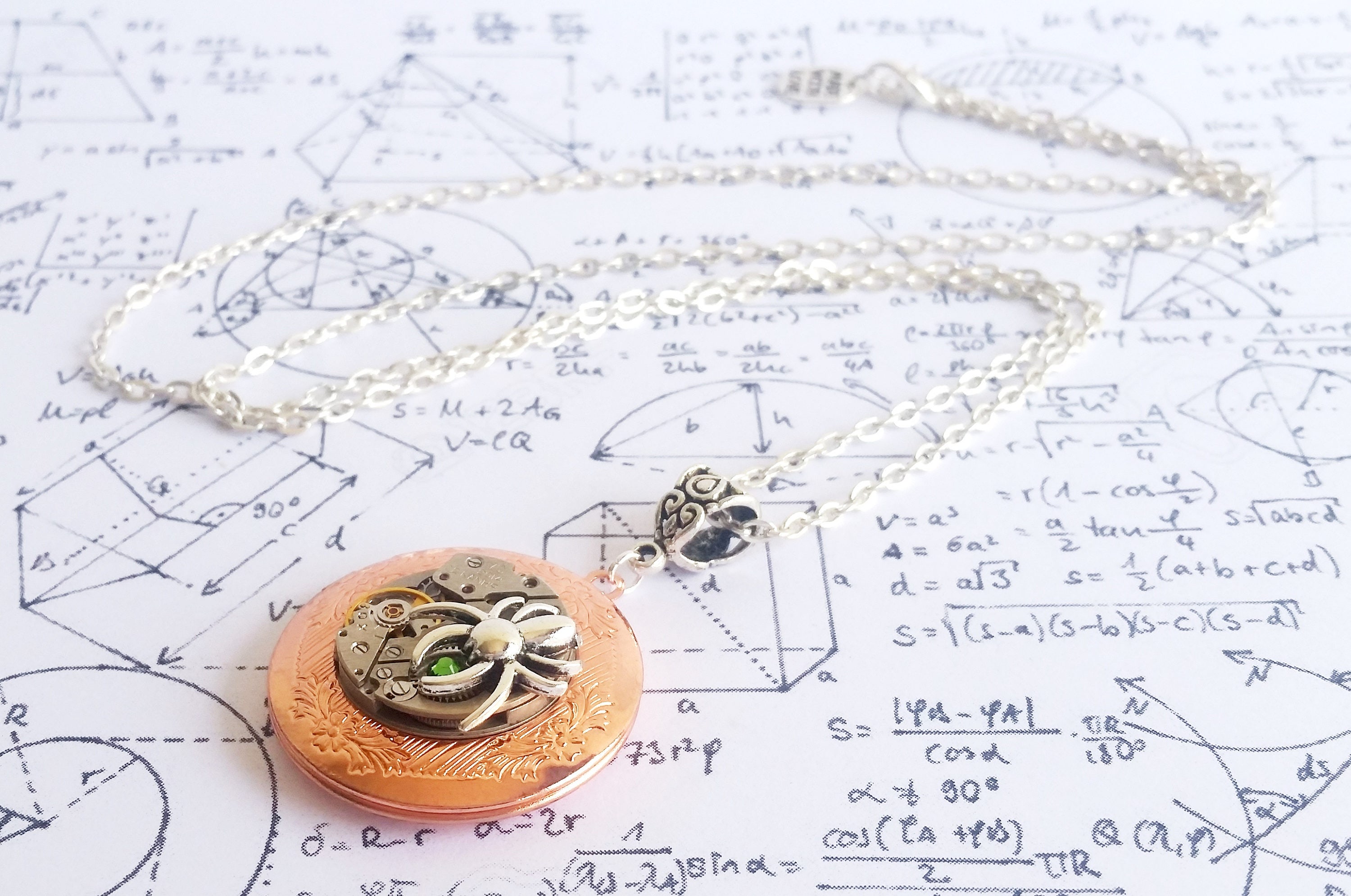 Gothic Steampunk Filigree Spider Silver Clock Watch Gear - Etsy