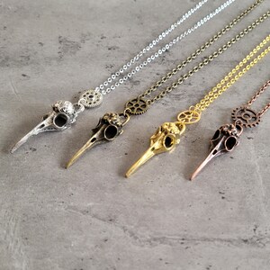 Gear up - Gothic Clock Cog Gear Bird Skull Filigree Steampunk Charm ...