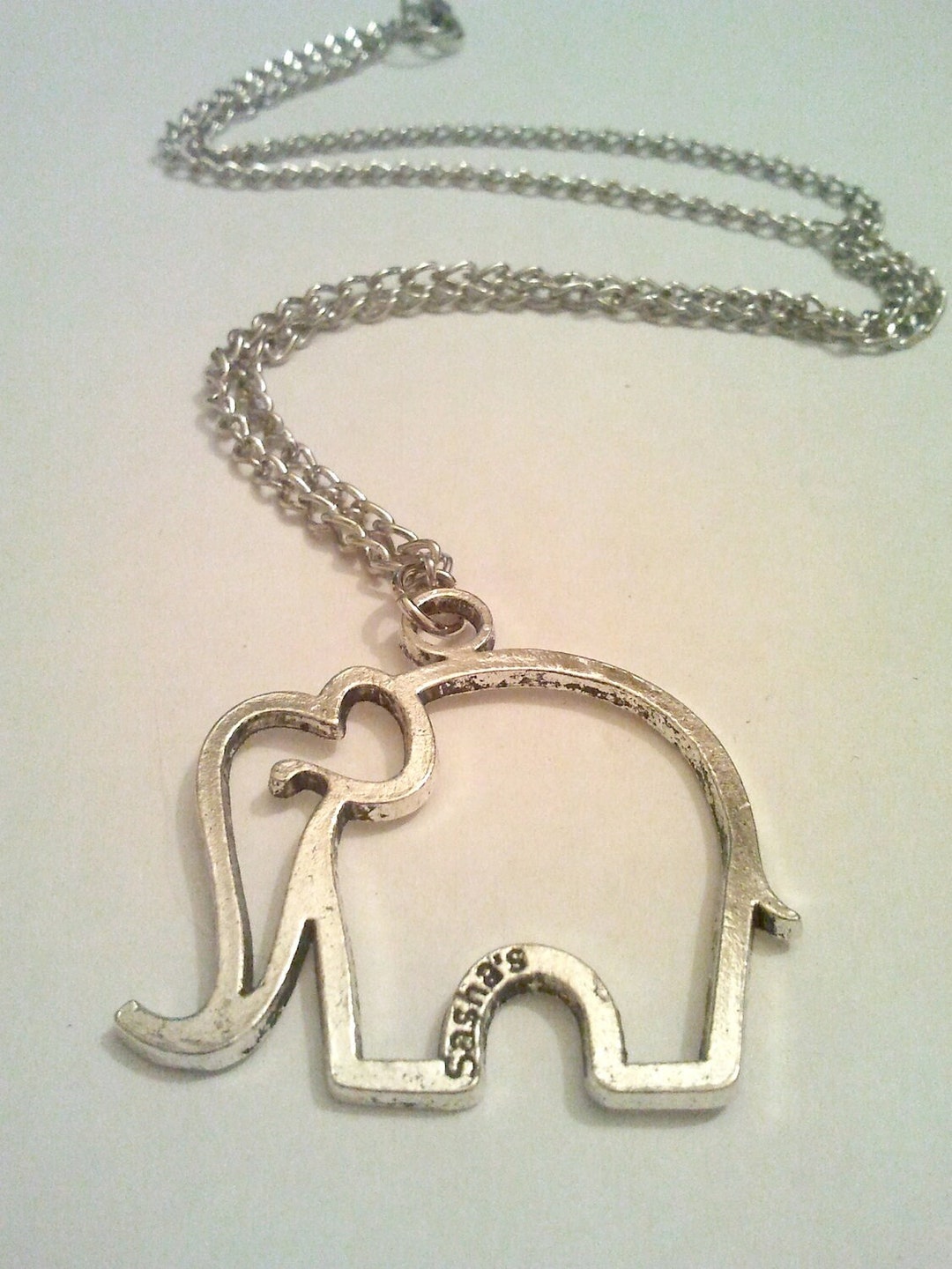 Beautiful Elephant Pendant Cool Emo Kawaii Small Link Chain Necklace - Etsy