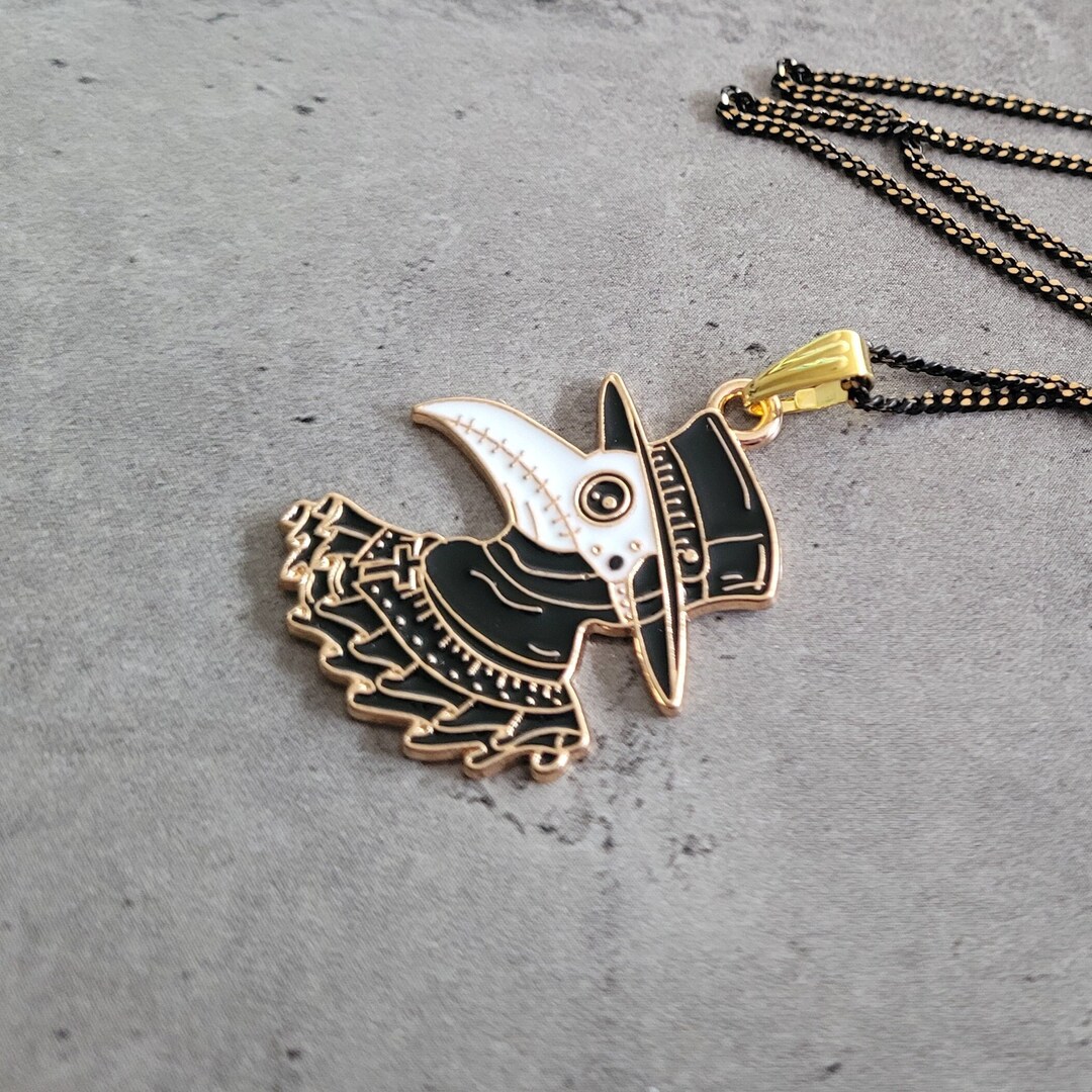 The Plague - Retro Vintage Gothic Medieval Enamel Plague Doctor Raven ...