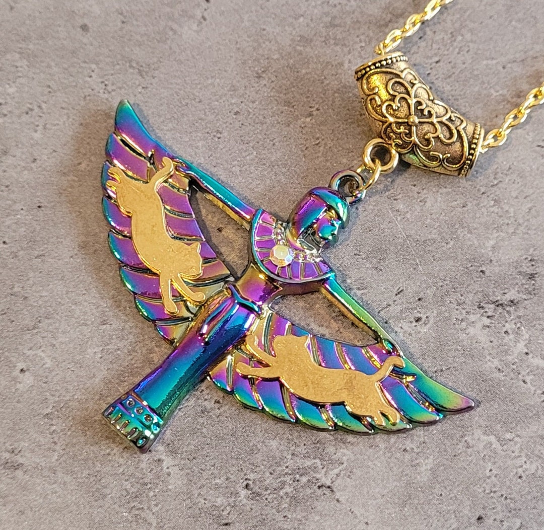 Ancient Egyptian Rainbow Cleopatra Ramses King Queen and Golden Cats ...