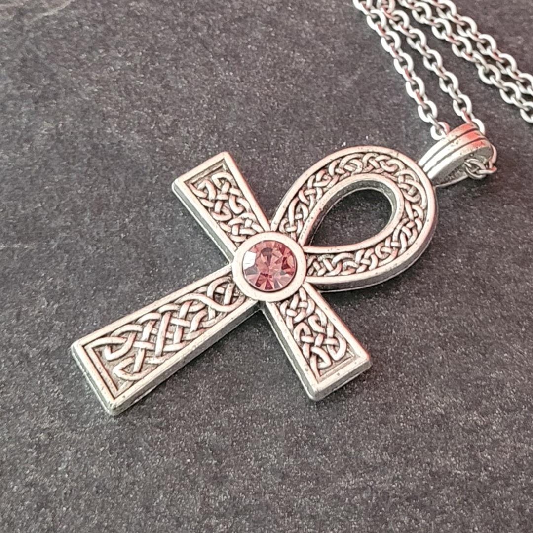 Ankh Ancient Egyptian Fertility Sign Silver Color Filigree Charm ...
