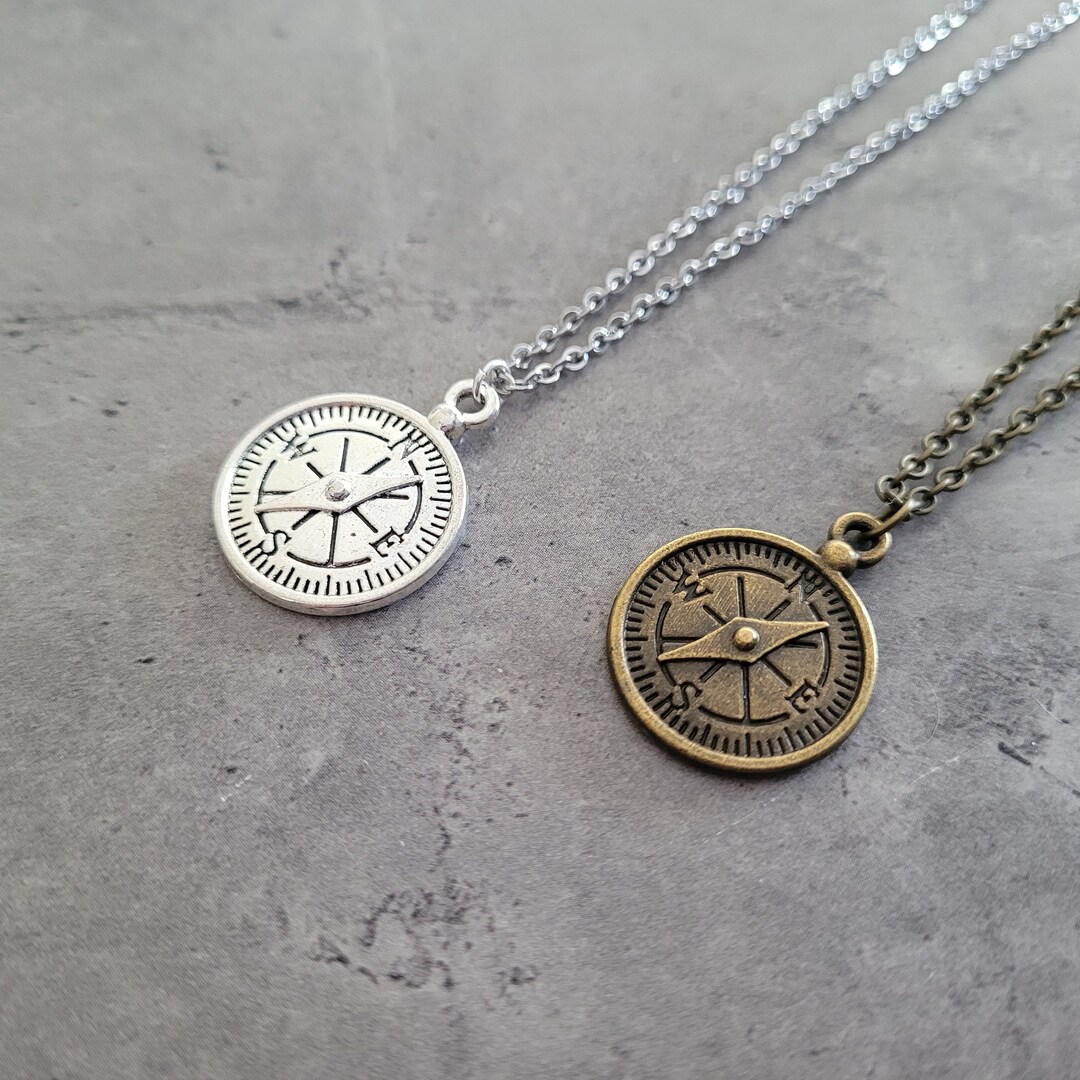 Gothic Steampunk Compass Wind Rose Charm Pendant Necklace - Etsy